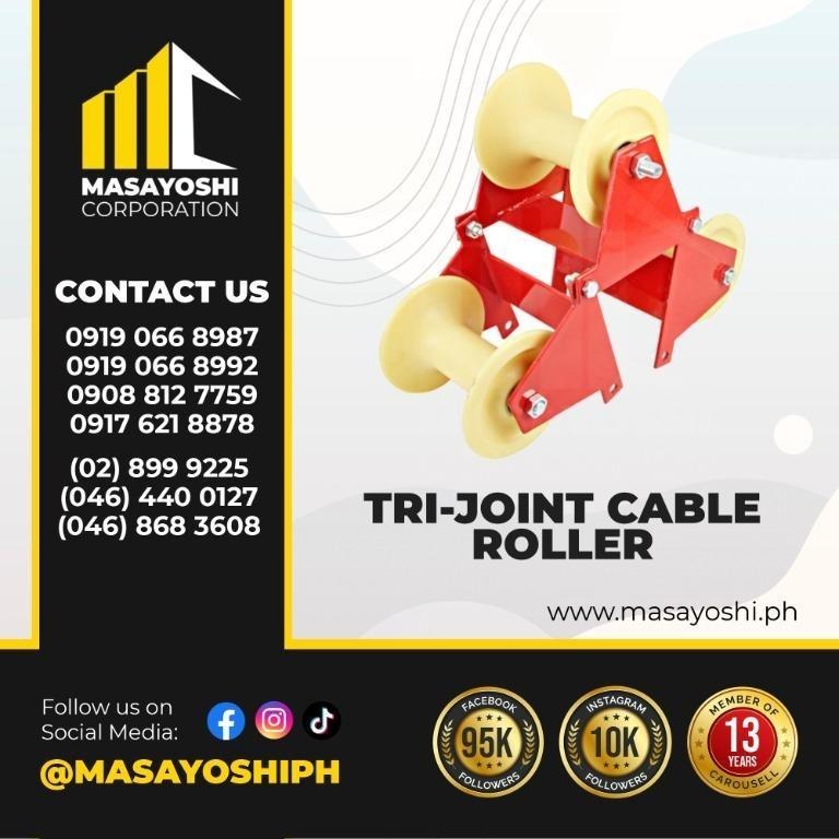 Triple Joint Cable Roller | Wire Pulling | Cable Drum | Cable Roller ...