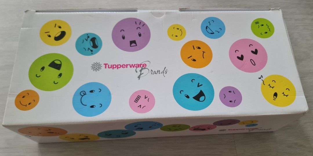 Tupperware emoji plastic mug (with free gift), Furniture & Home Living ...