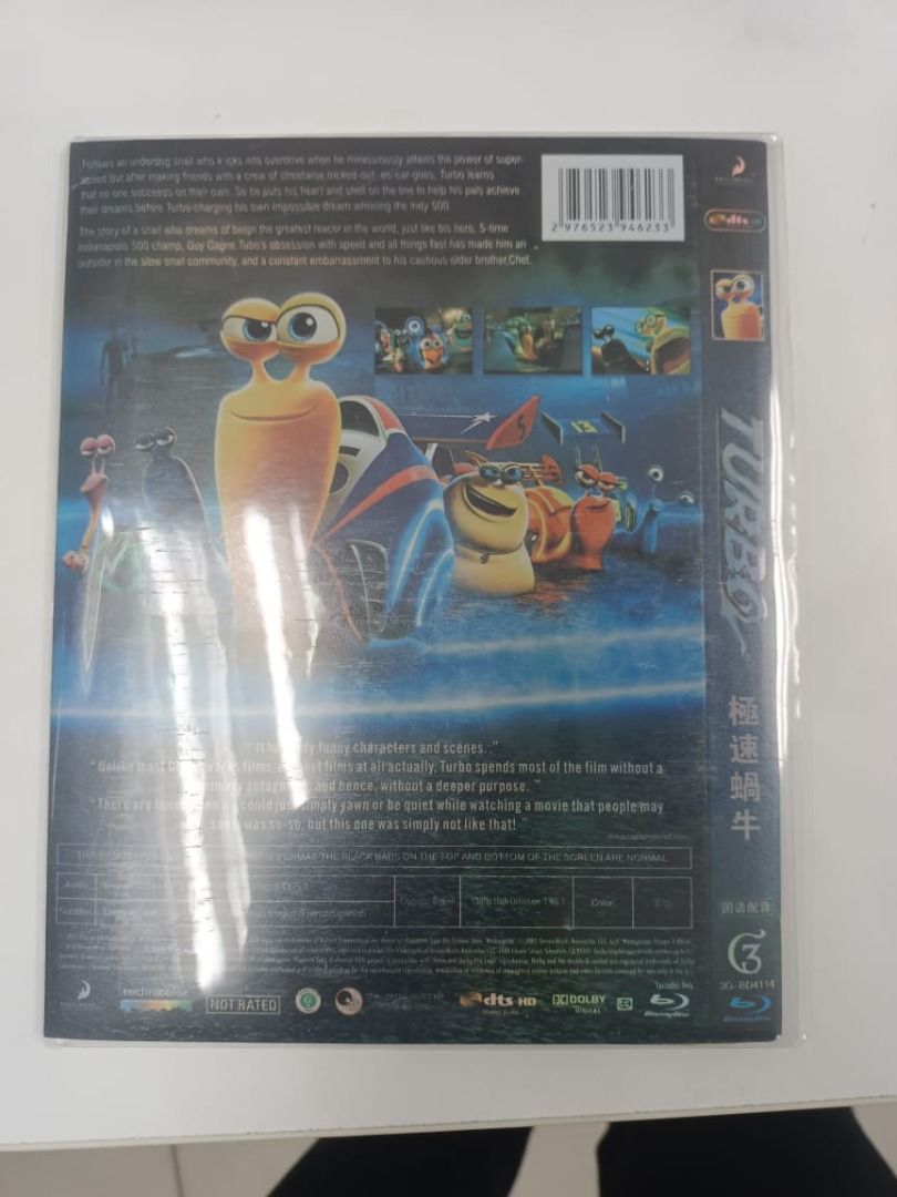 Turbo - Bluray CD, Hobbies & Toys, Music & Media, CDs & DVDs on Carousell