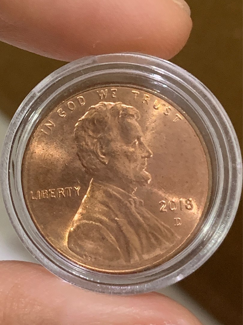 USA/US/United States 1 cent Abraham Lincoln Shield Reverse 2018 D(1pc ...