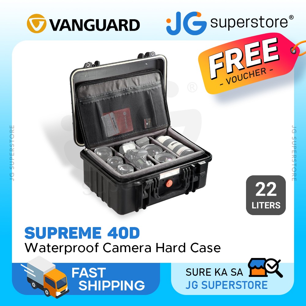 Vanguard Supreme 40D Waterproof Hard Carry Case 22L with Removable ...