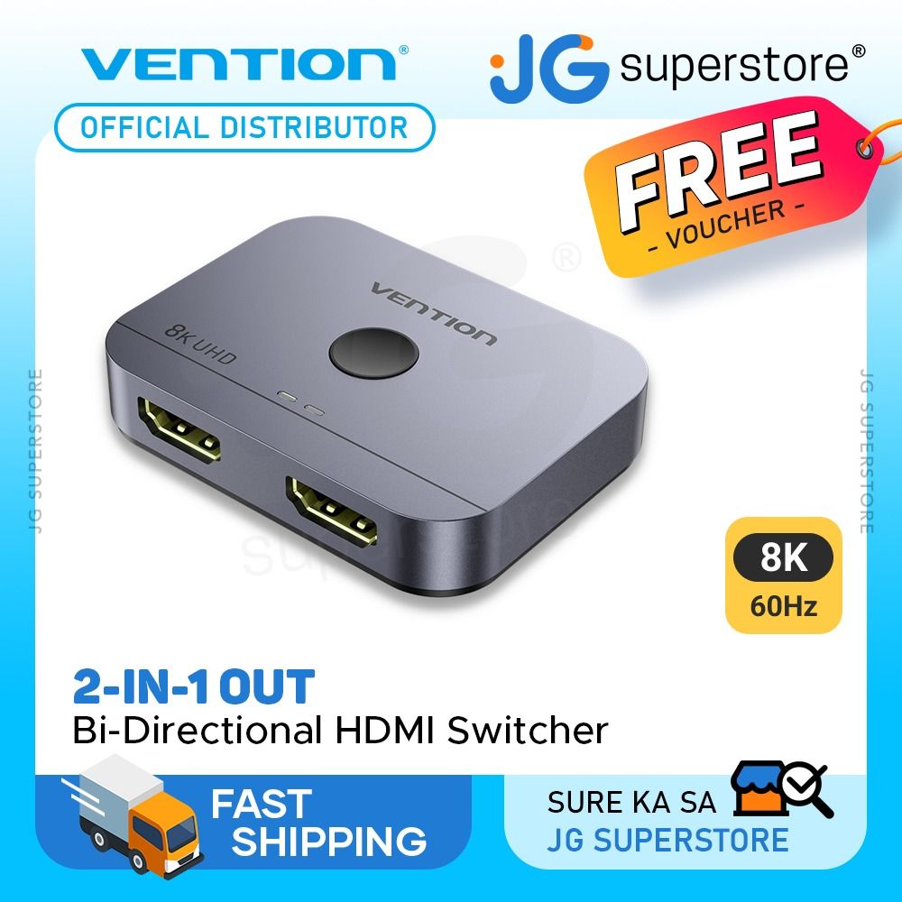 Vention Bi Directional 8k 60hz Hdmi Usb C Switcher Splitter 2 In 1 Out 1 In 2 Out With One