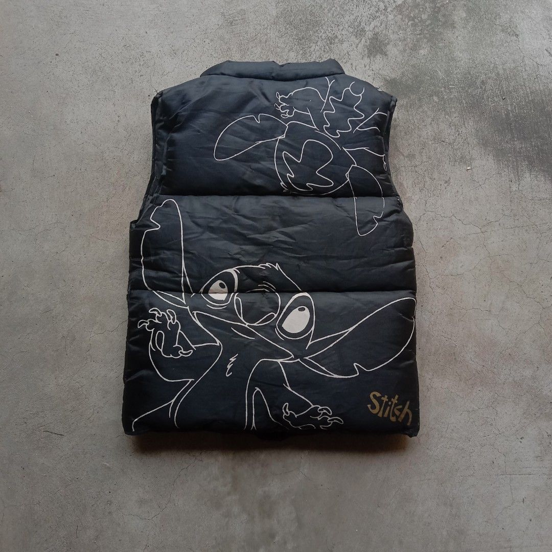 VINTAGE LILO&STITCH PUFFER VEST, Men's Fashion, Tops & Sets, Vests on ...