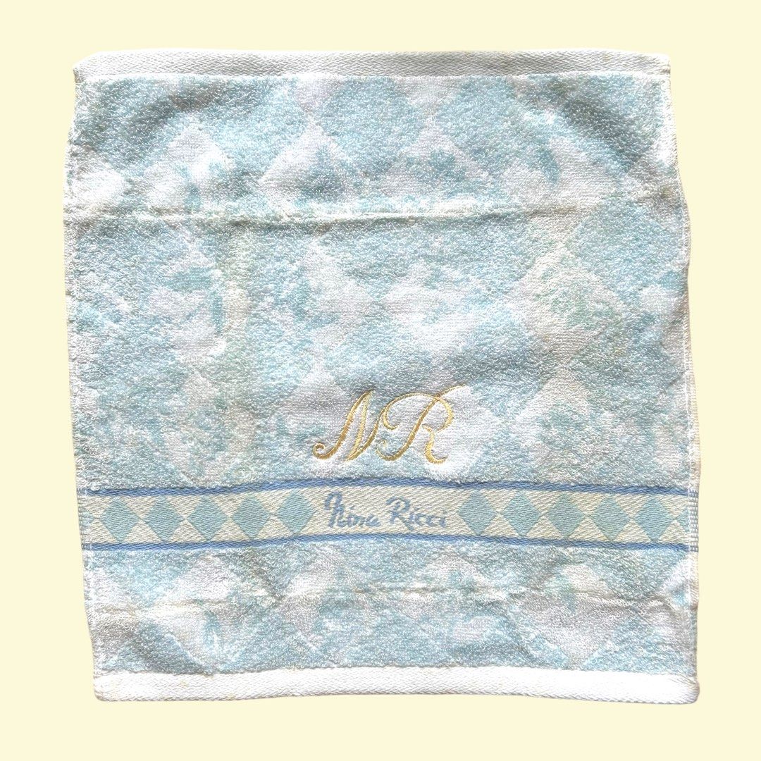 Vintage Nina Ricci Maison Diamond Checkered Towel Set, Furniture & Home ...