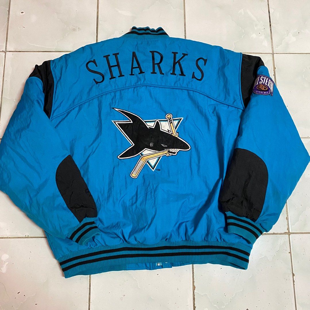 VINTAGE SHARKS VARSITY JACKET, Men's Fashion, Coats, Jackets and ...