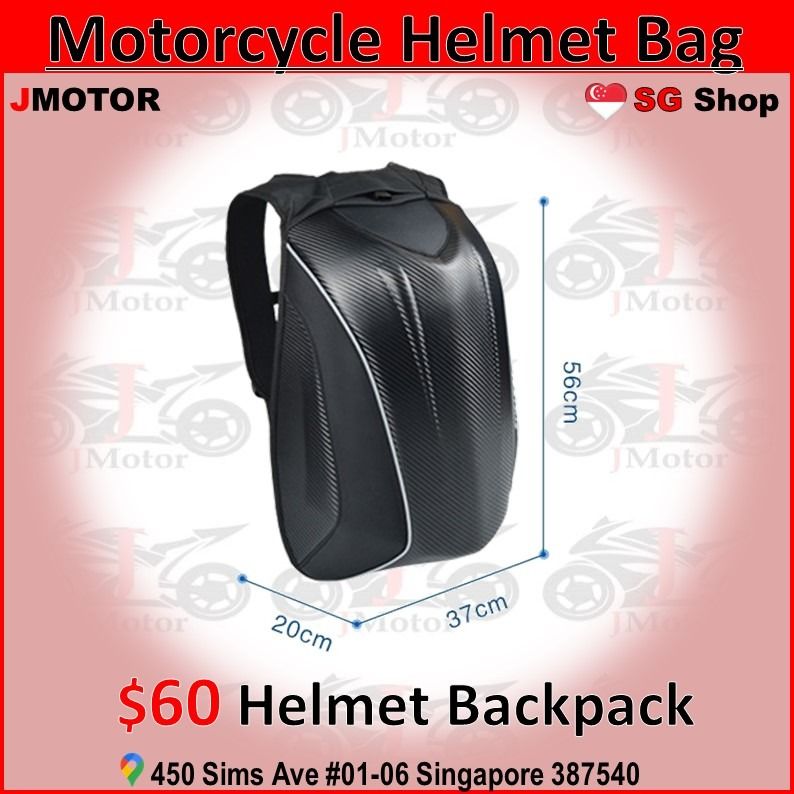 Waterproof Reflective Backpack 25 liter Motorcycle Helmet Bag, Men's ...