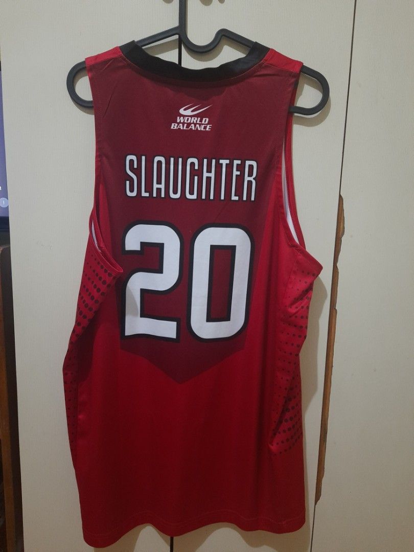 World Balance PBA Barangay Ginebra Greg Slaughter Jersey, Men's Fashion ...