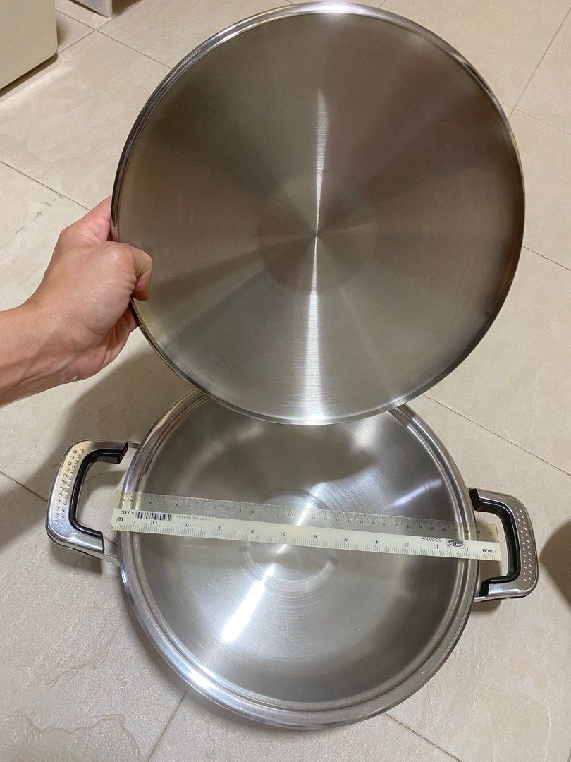 Zebra 29cm stainless steel steamboat pot with lid, Furniture & Home ...