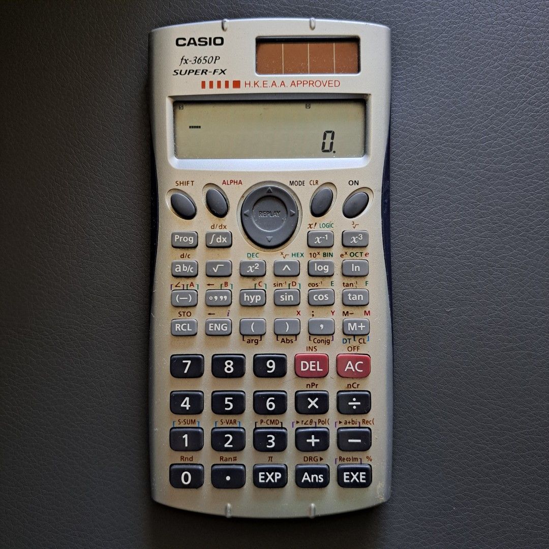[租用10日 rent 10 days]calculator 計算機 計數機Casio 計數機 FX-3650P dse適用 hkeaa ...
