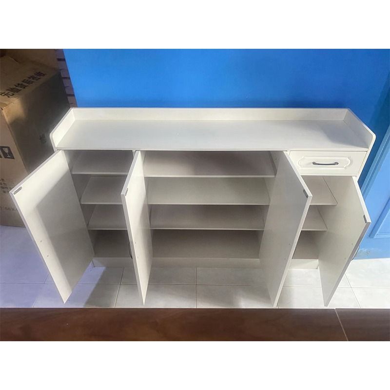 140cm Shoe Cabinet New Storage Cabinet-Free Assembly- White Shoe Ark ...