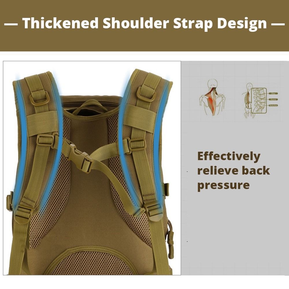 40L Tactical Backpack with Computer Partition Lightweight & Waterproof ...