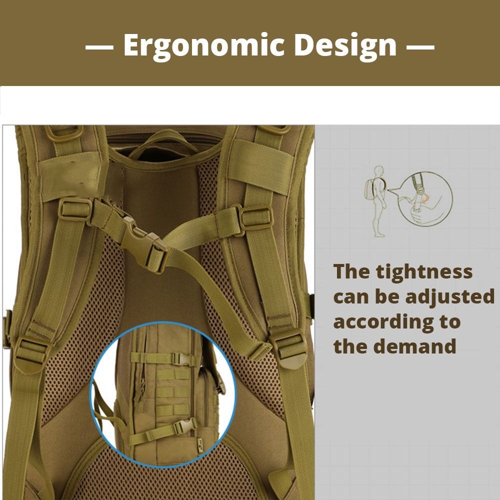 40L Tactical Backpack with Computer Partition Lightweight & Waterproof ...