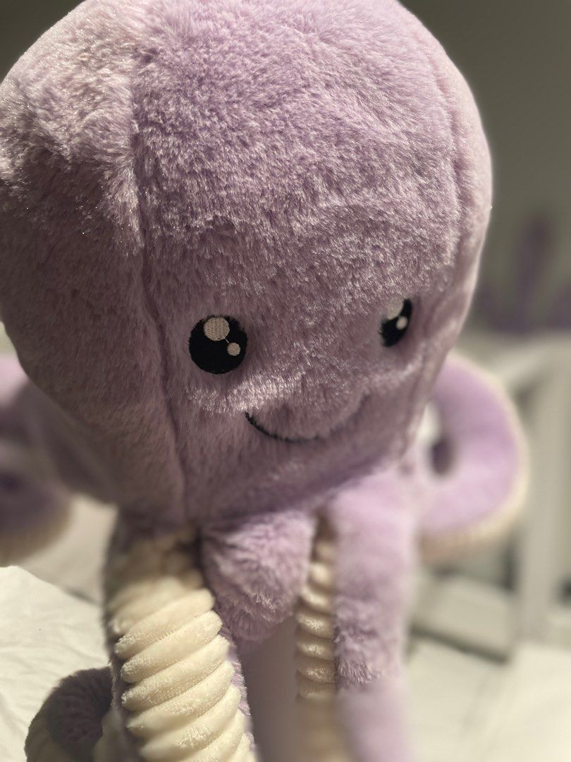60cm Octopus soft toy in lavender, Hobbies & Toys, Toys & Games on Carousell