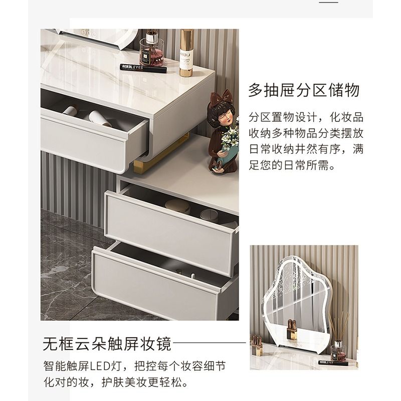 80cm Dressing Table With Side Cabinet *Free Assembly * Toilet Table ...