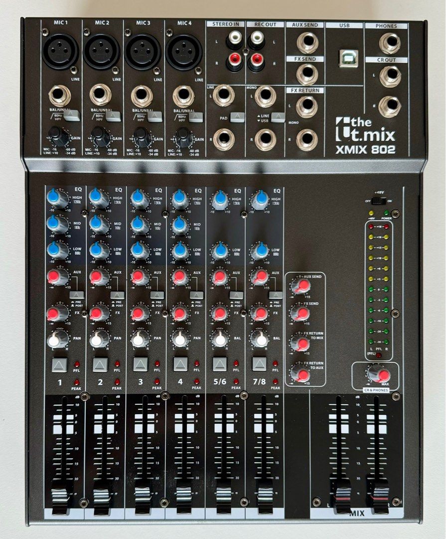 8-Channel Audio Mixer thomann the t.mix xmix 802 USB, Hobbies & Toys ...