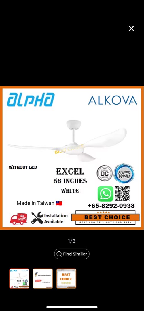 Alpha Ceiling Fan, Furniture & Home Living, Lighting & Fans, Fans on ...