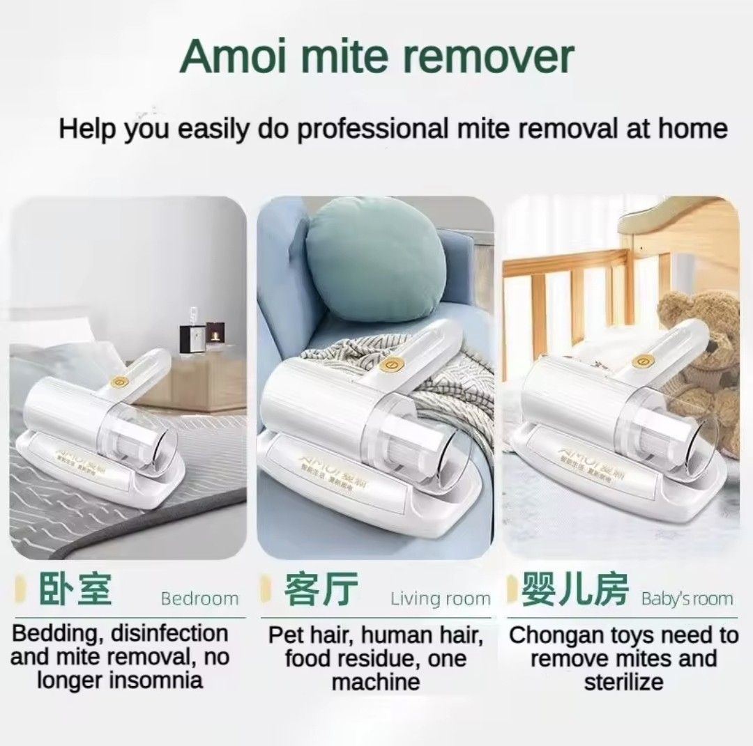 Amoi Wireless Mites Removal Vaccum Cleaner with Free Filter, 1 Step ...