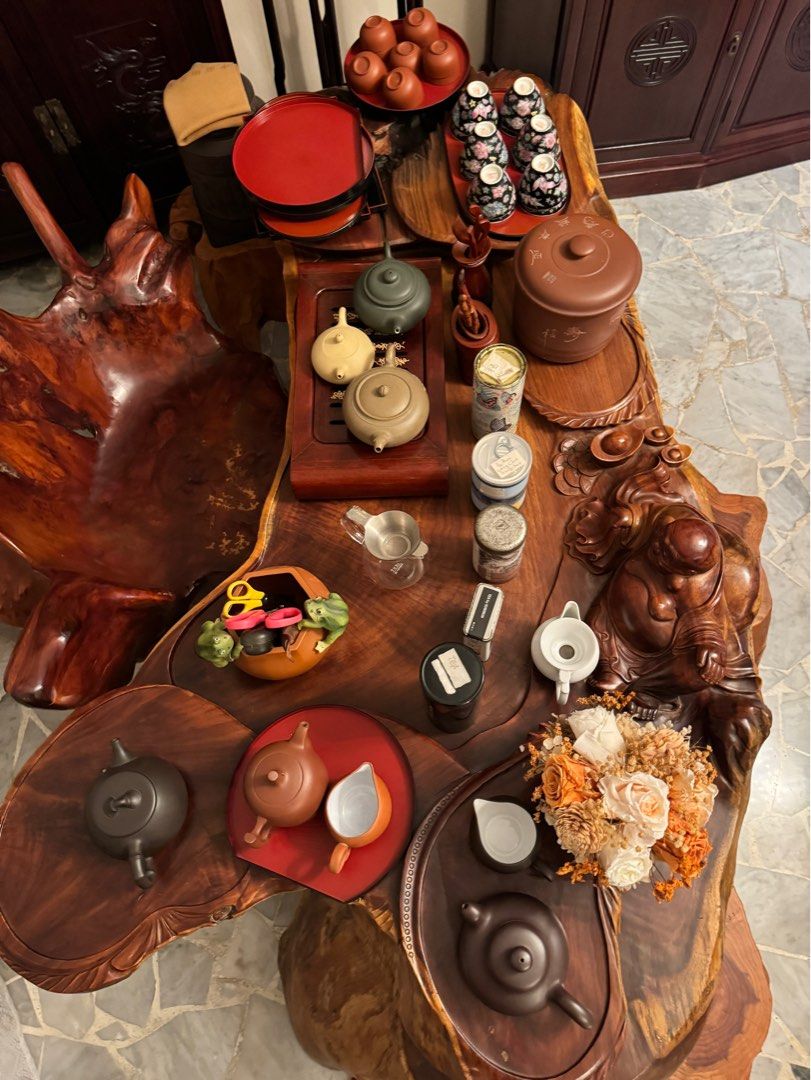 Antique Xiamen Chinese Tea Table, Furniture & Home Living, Furniture ...