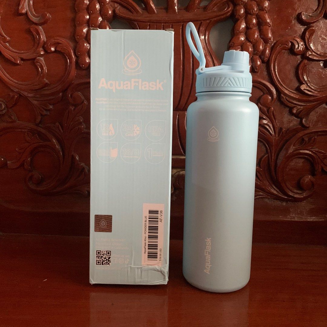 Aquaflask 40oz Powder Blue, Furniture & Home Living, Kitchenware ...