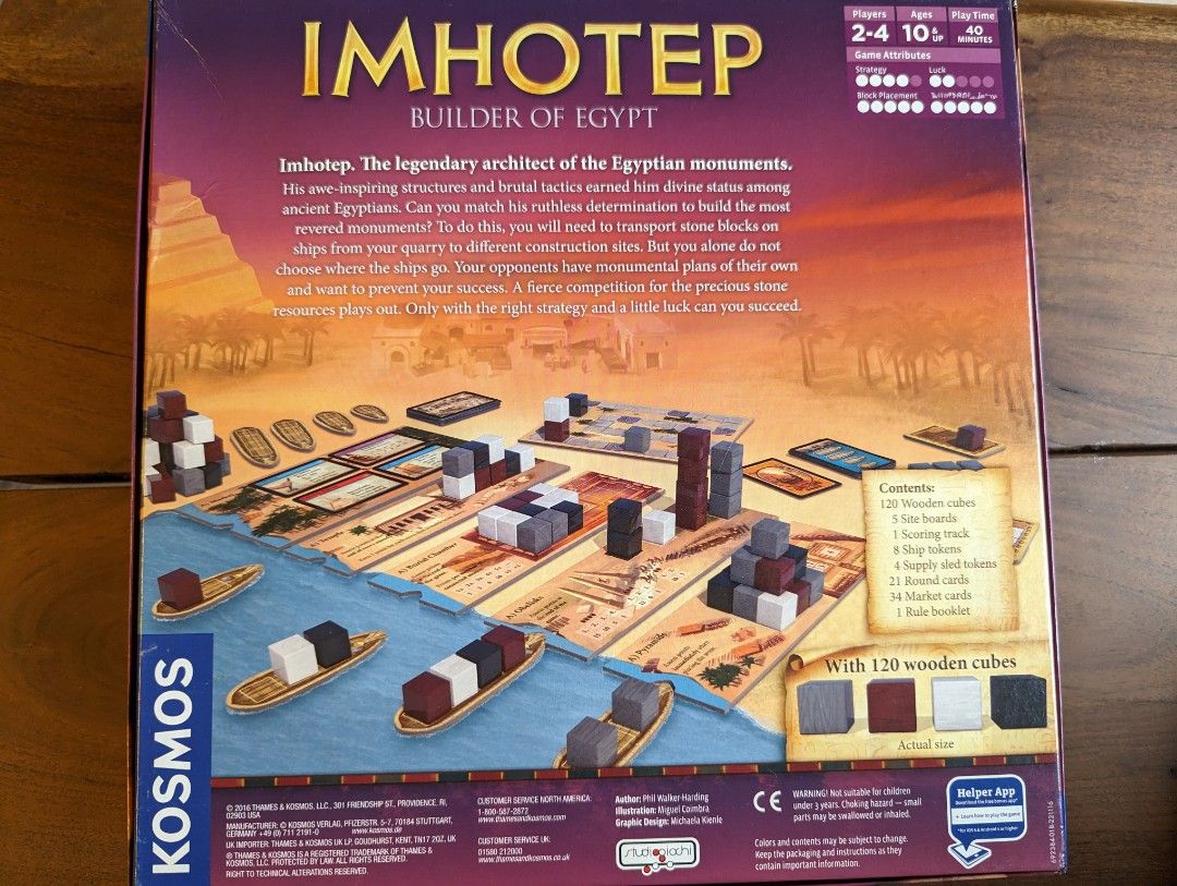 Authentic IMHOTEP Board Game, Hobbies & Toys, Toys & Games on Carousell