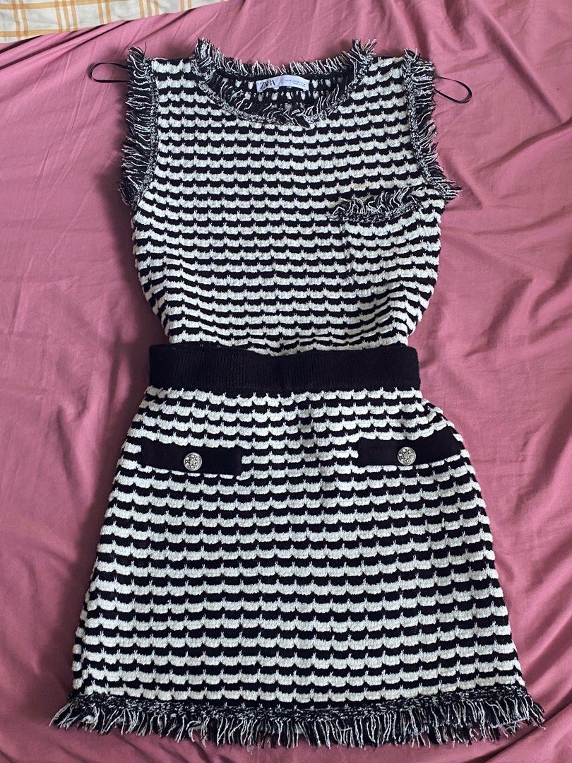 Authentic Zara Tweed Set, Women's Fashion, Dresses & Sets, Dresses on ...