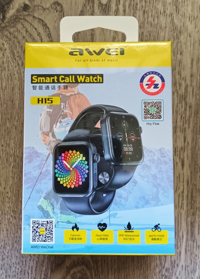 AWEI Smart Call Watch H15, Mobile Phones & Gadgets, Wearables & Smart Watches on Carousell