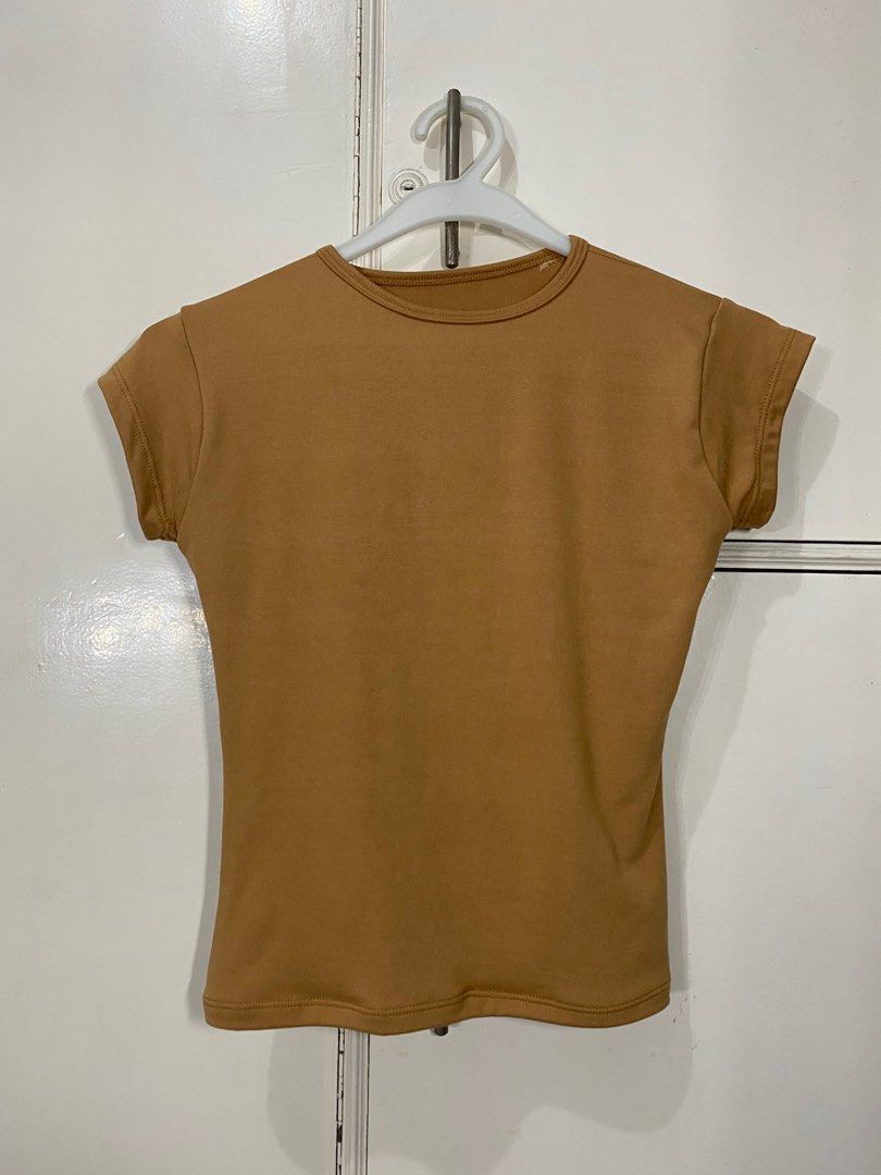 BASIC BOATNECK FULL LENGTH TOP (double lining), Women's Fashion, Tops ...