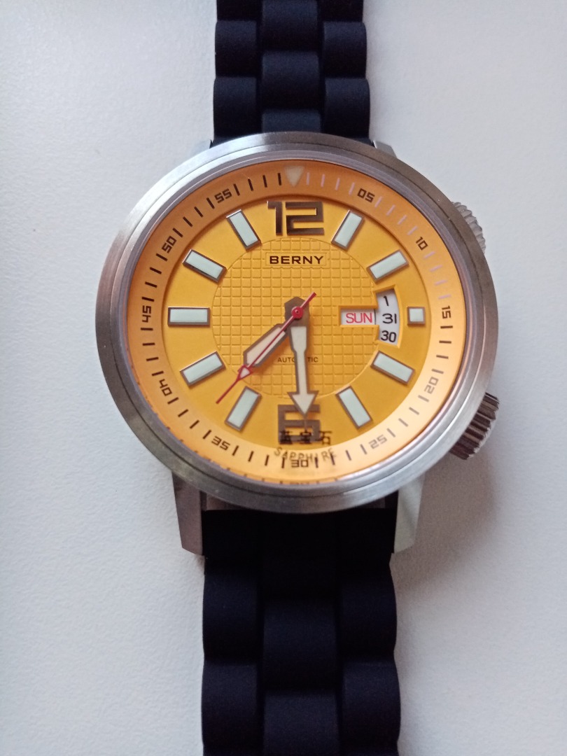 Berny Compressor-style 42mm automatic watch, Men's Fashion, Watches ...