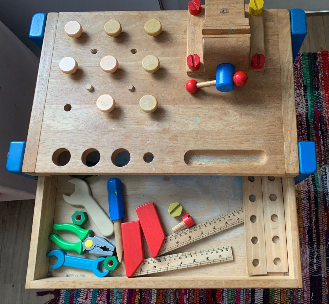Big wooden Tool Tables from overseas, Hobbies & Toys, Toys & Games on ...