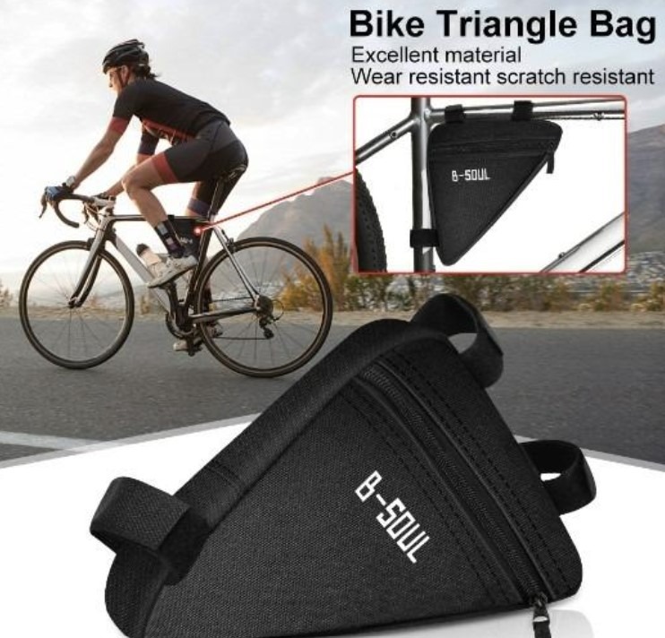 Bike Triangle Bag Waterproof for Bicycle Front Frame, Sports Equipment ...