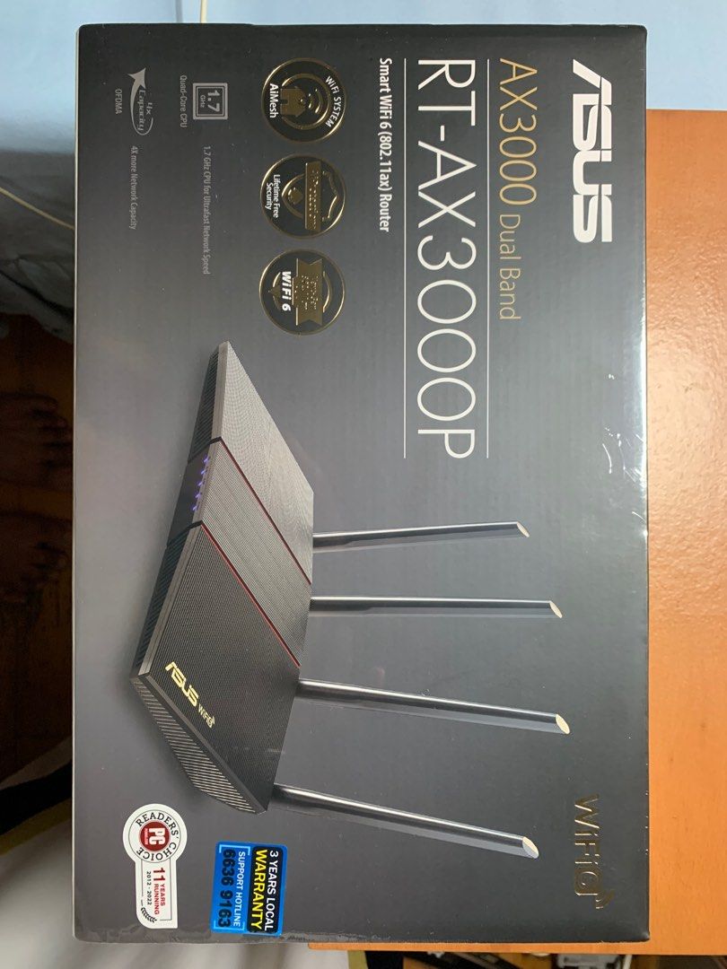 BNIB ASUS RT-AX3000P WiFi 6 Router, Computers & Tech, Parts ...
