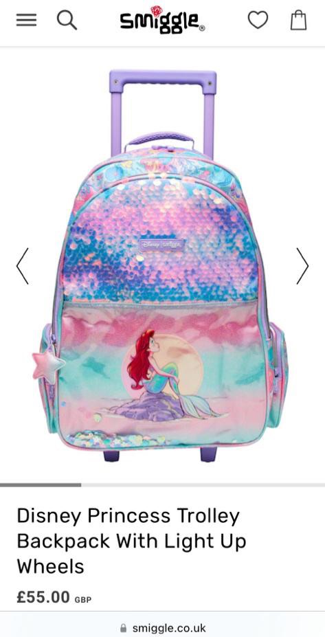 Brand New Smiggle Mermaid Trolley Bag, Babies & Kids, Going Out, Other Babies Going Out Needs on ...