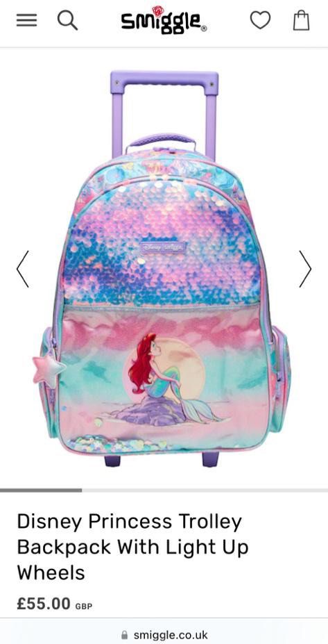 Brand New Smiggle Mermaid Trolley Bag, Babies & Kids, Going Out, Other ...