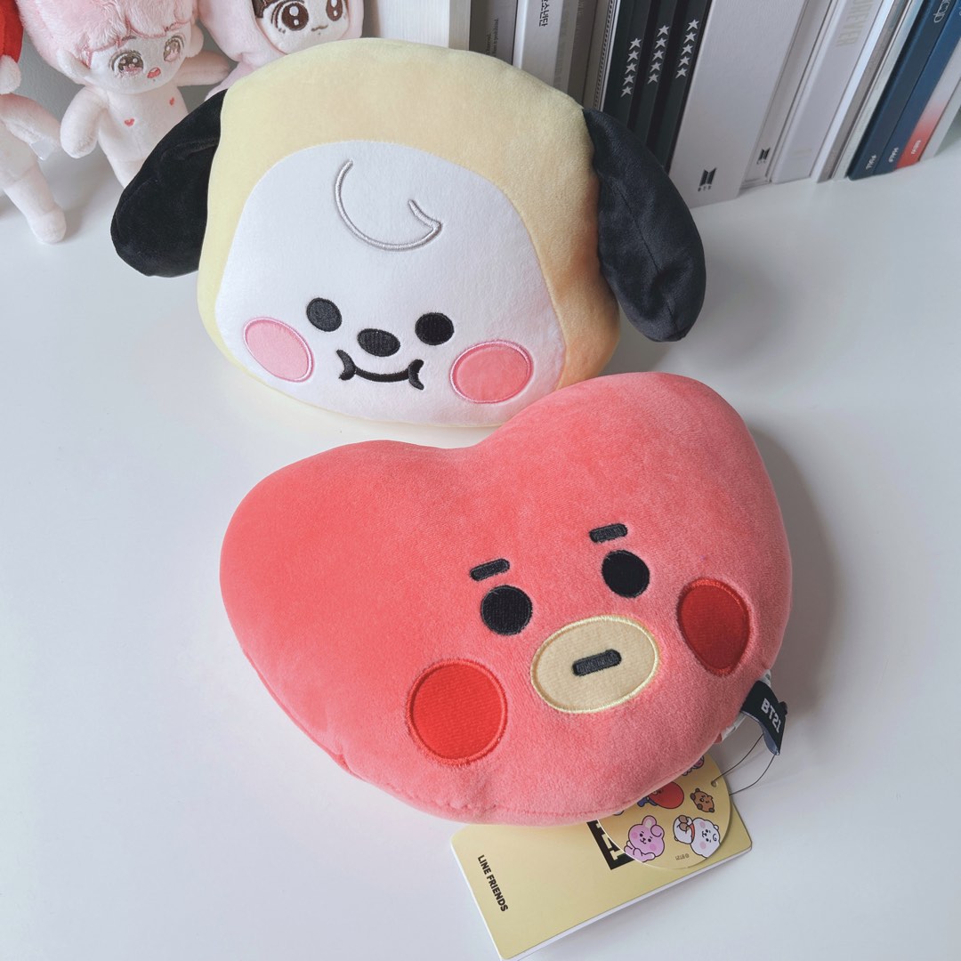 bt21 chimmy tata baby car pillow headrest, Hobbies & Toys, Memorabilia ...