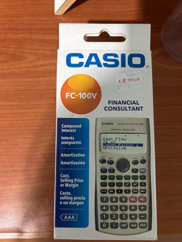 Casio Financial Calculator FC-100V, Hobbies & Toys, Stationery & Craft ...