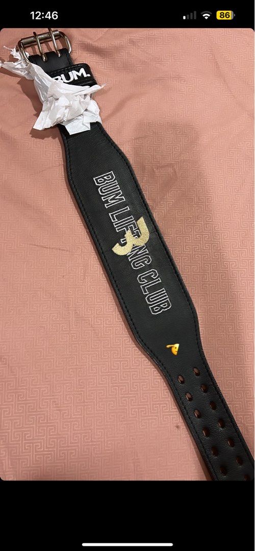 CBUM BUM LIFTING CLUB BELT SMALL, Health & Nutrition, Health ...