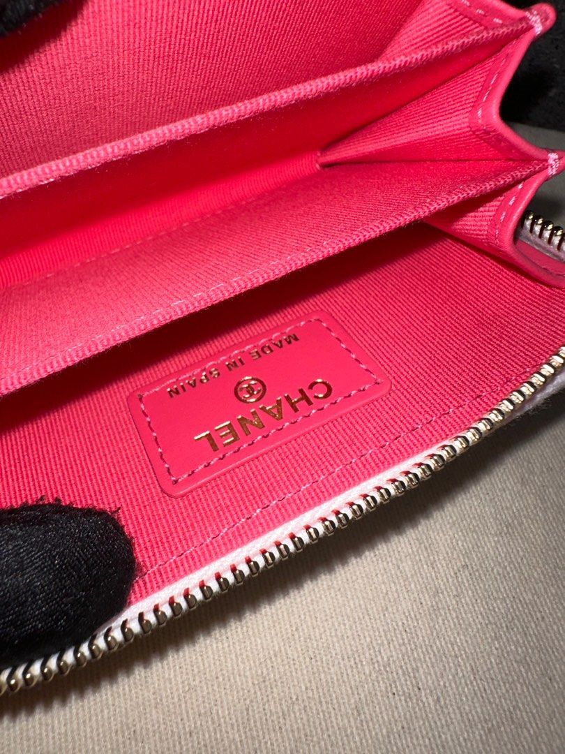 Chanel CC 23A Zippy Card Case White Caviar Ghw, Luxury, Bags & Wallets ...