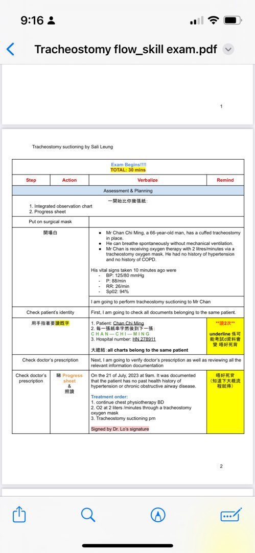 CUHK nursing 3143_Nursing in Hospital： tracheostomy suctioning script ...