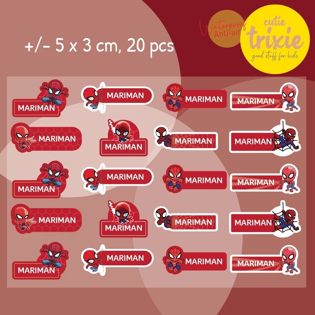 Custom Label Name Sticker For Book - Spider-Man, Hobbies & Toys, Art ...