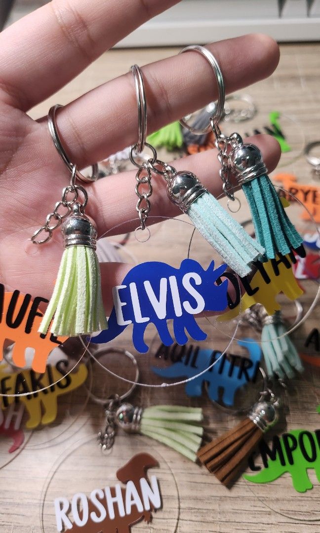 Customised Round Acrylic Keychains, Hobbies & Toys, Stationery & Craft ...