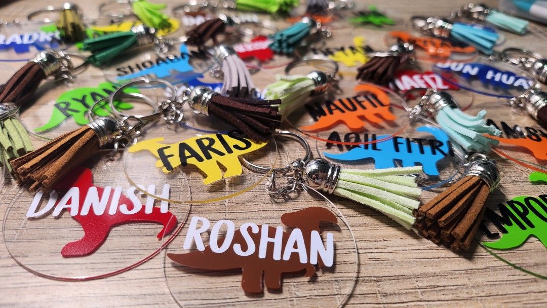 Customised Round Acrylic Keychains, Hobbies & Toys, Stationery & Craft ...