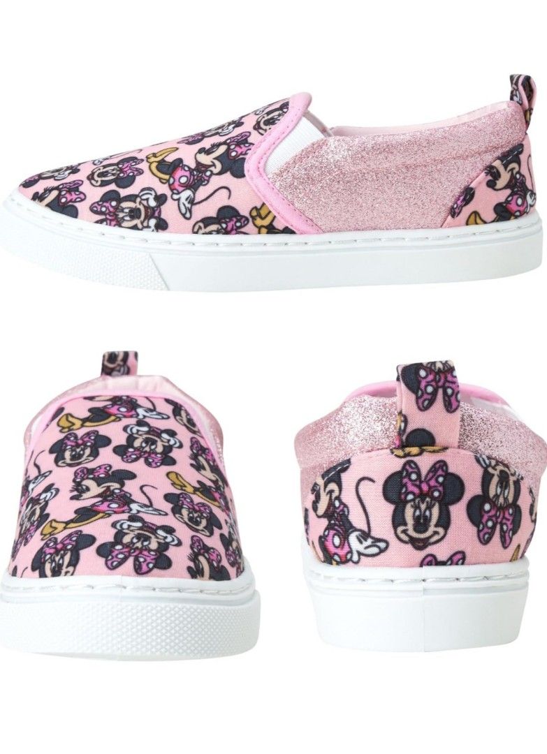 Disney pink Minnie Mouse slip-on shoes, Babies & Kids, Babies & Kids ...