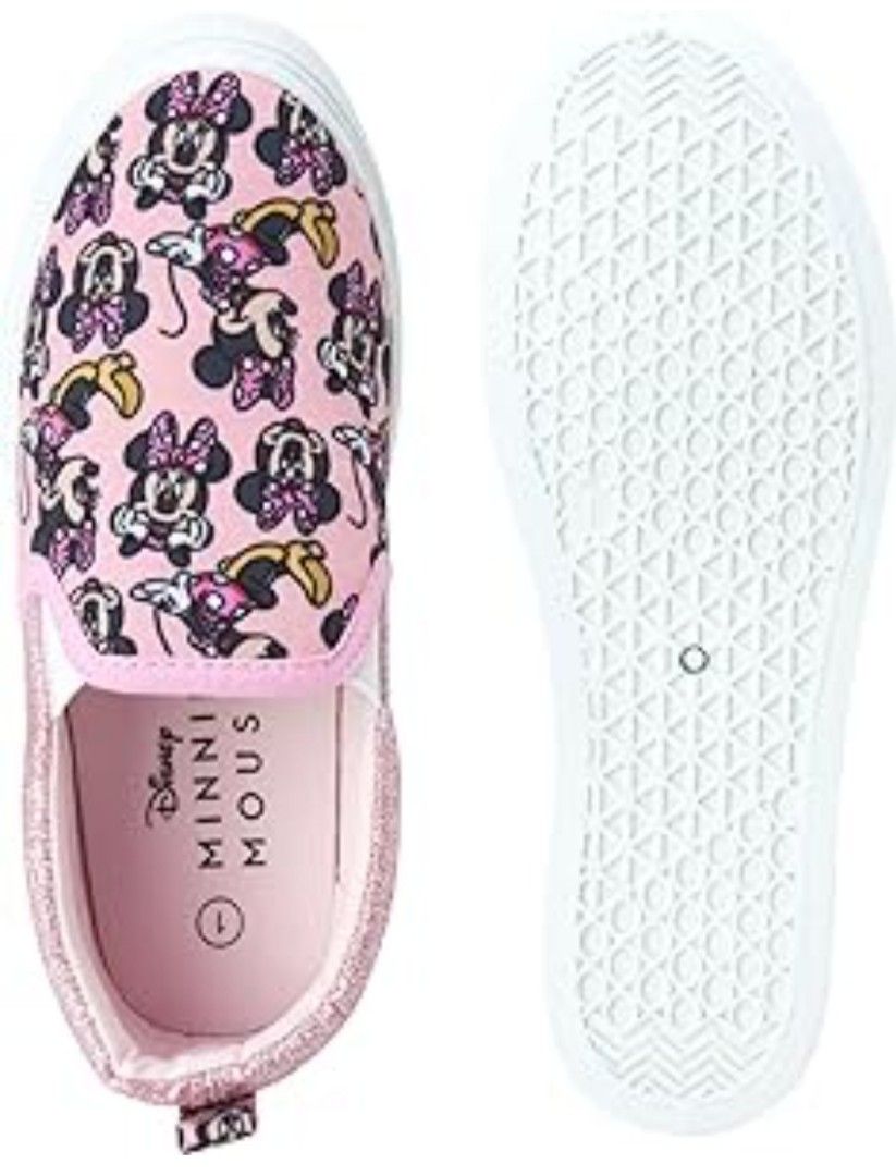 Disney pink Minnie Mouse slip-on shoes, Babies & Kids, Babies & Kids ...