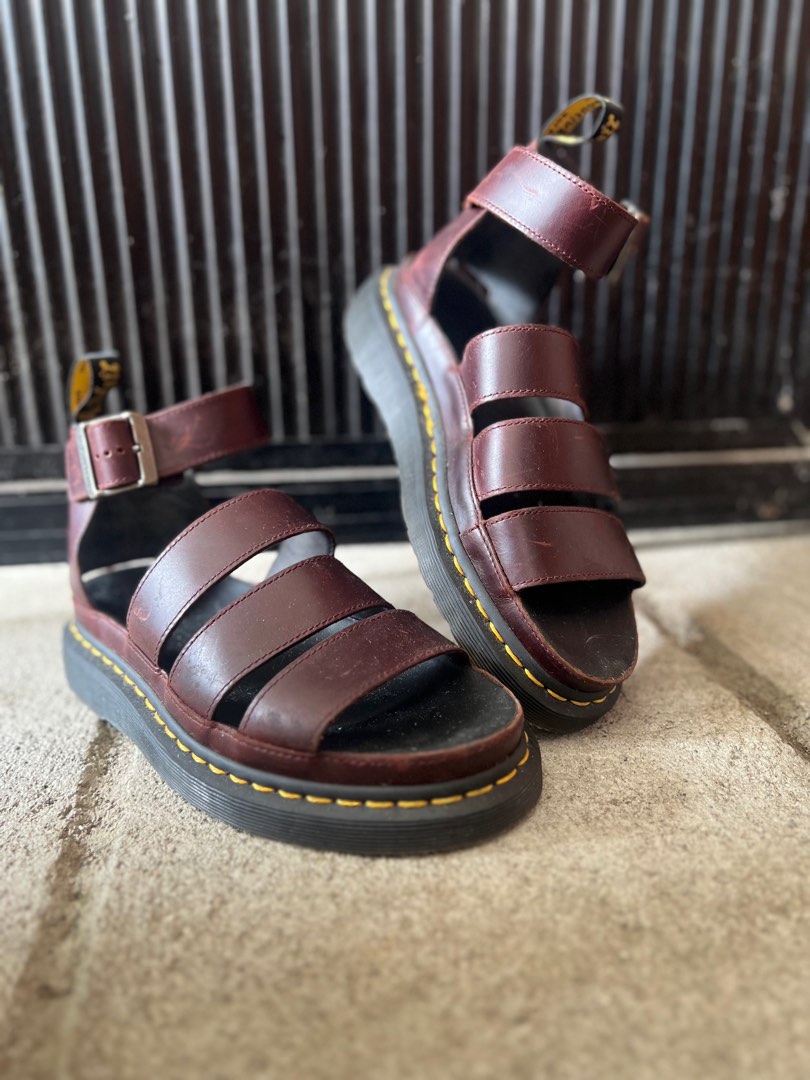 DMs Cherry Red Sandals, Women's Fashion, Footwear, Flats & Sandals on ...