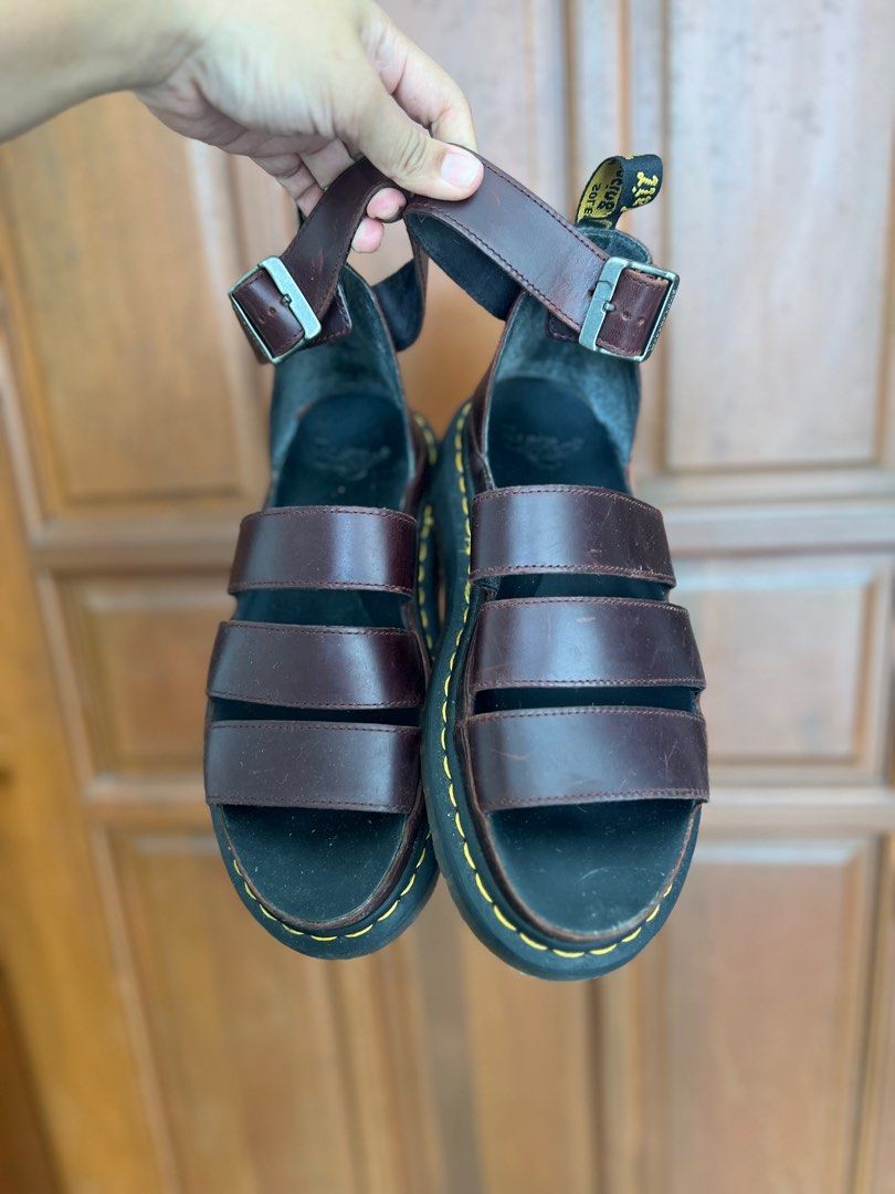 DMs Cherry Red Sandals, Women's Fashion, Footwear, Flats & Sandals on ...