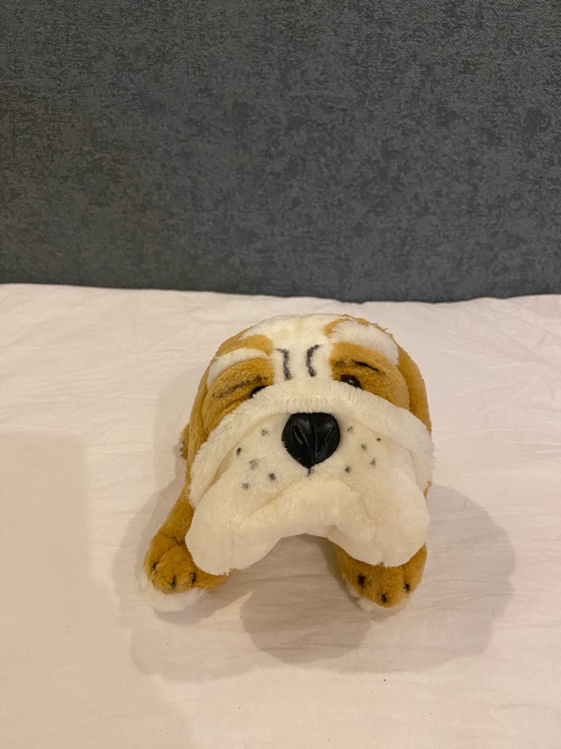 English bulldog plush toy with leather nose, Hobbies & Toys, Toys ...
