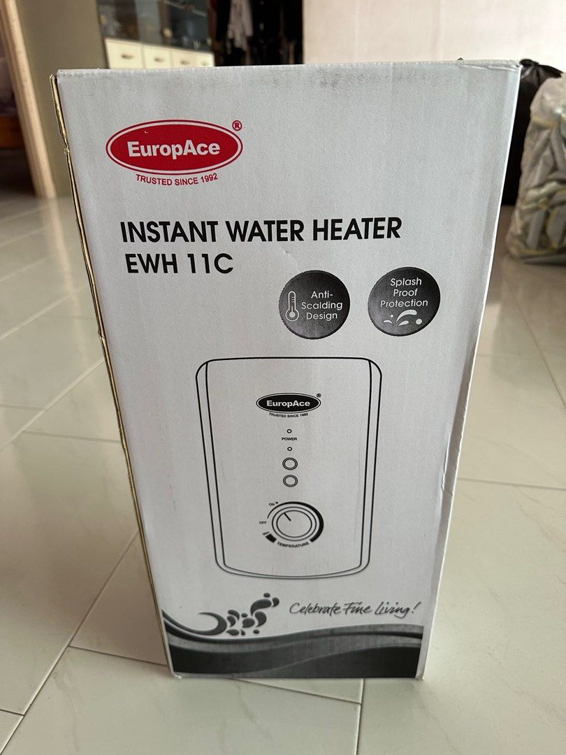 EuropAce EWH11C Water Heater, TV & Home Appliances, Water Heater ...