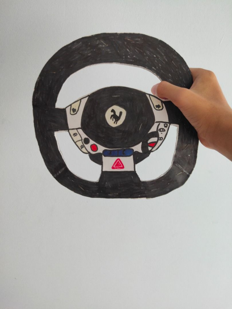 Ferrari Steering Wheel (Paper), Hobbies & Toys, Toys & Games on Carousell