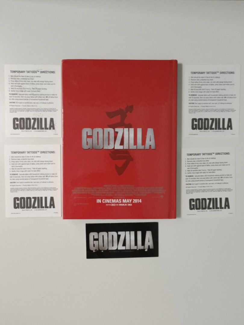 Godzilla Movie Premium A5 Notebook & Temporary Stickers Set, Hobbies ...