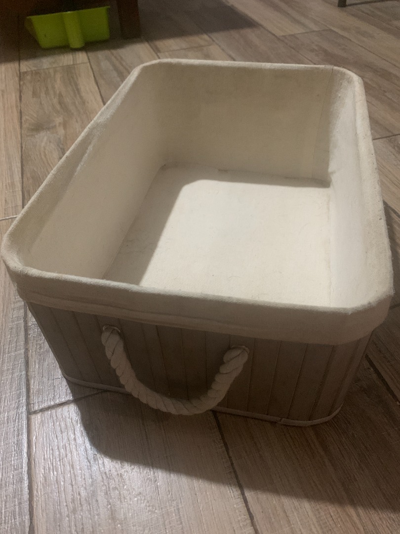 gray aesthetic box organizer, Furniture & Home Living, Home Improvement ...